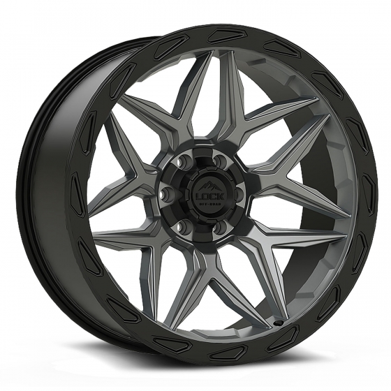 Lock Off-Road Matrix in Matte Gunmetal (Black Ring) | Wheel Specialists ...